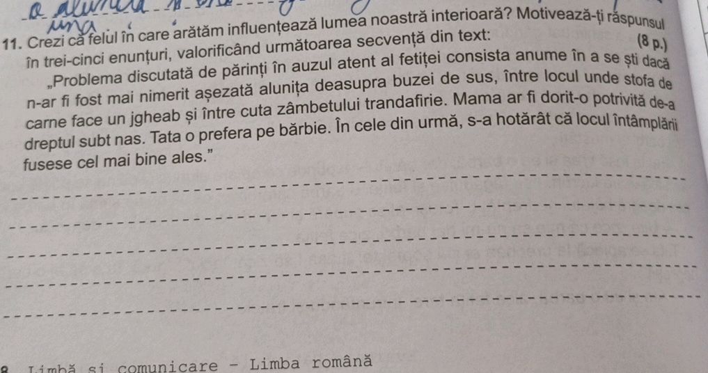 11. Crezi că felul în care arătăm | StudyX
