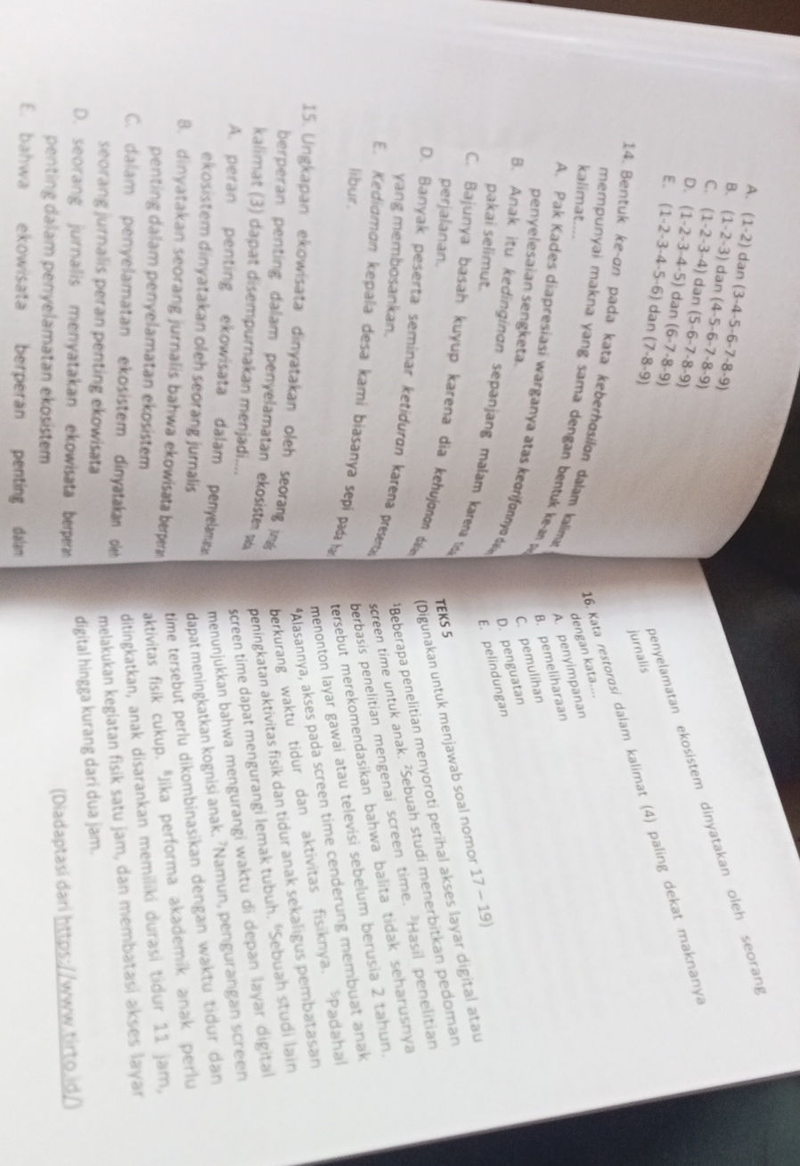 14. Bentuk ke-an pada kata keberhasilan | StudyX