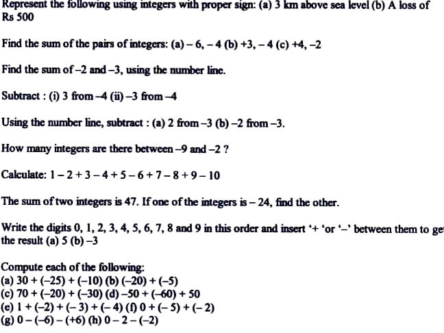 Represent the following using integers with | StudyX