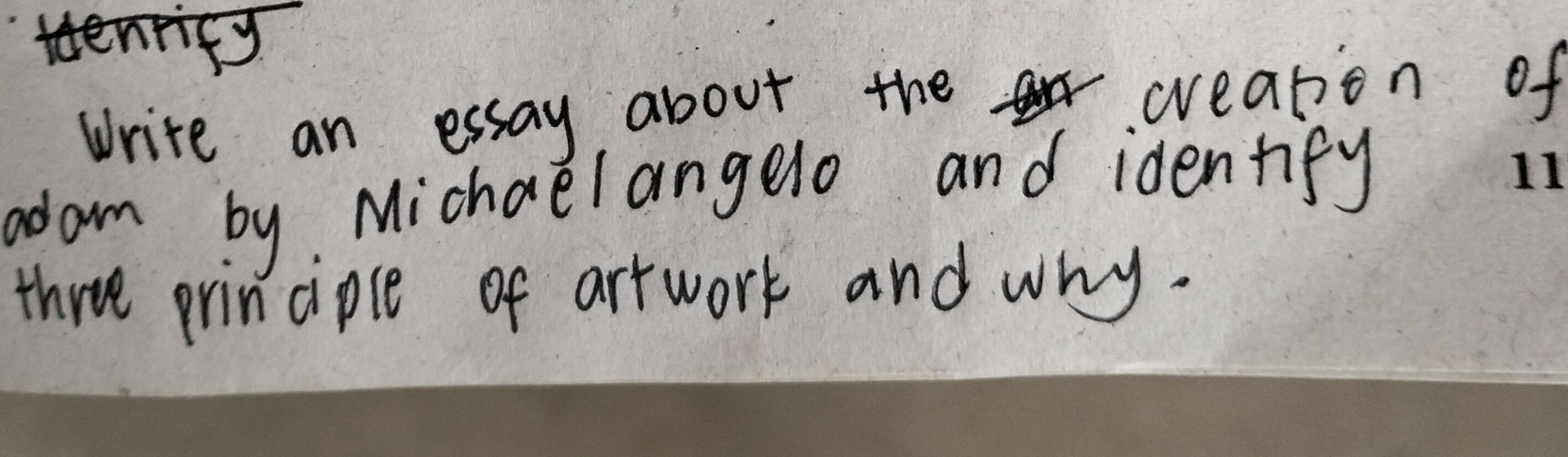 Write an essay about the creation of adam by | StudyX