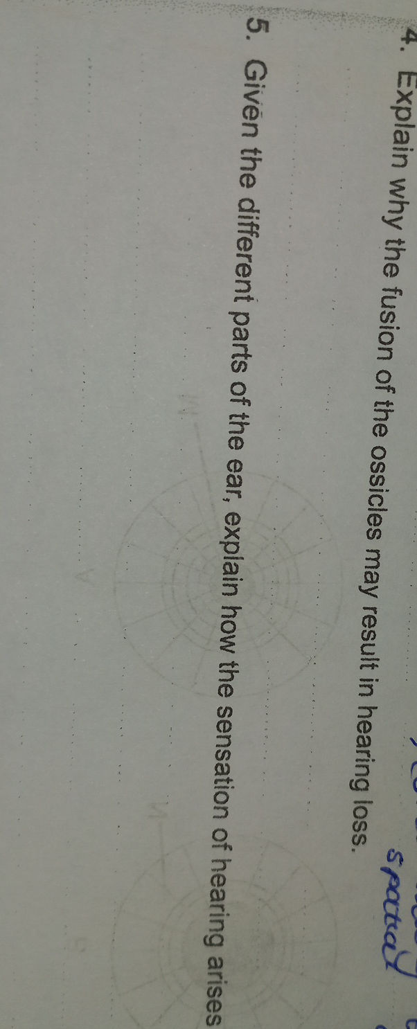 4. Explain why the fusion of the ossicles | StudyX