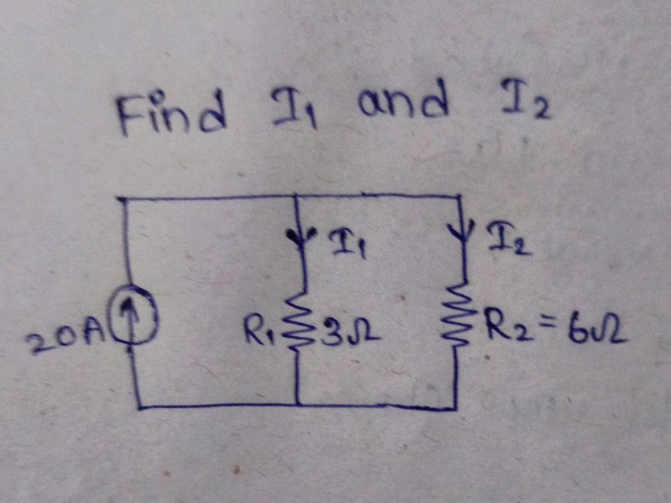 Find $I_1$ and $I_2$ Where the circuit | StudyX