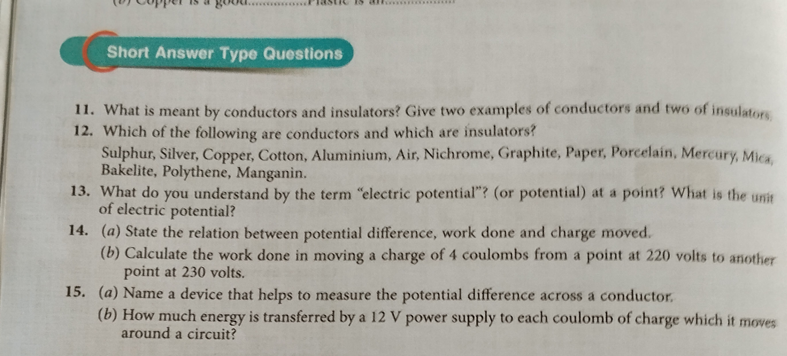 11. What is meant by conductors and | StudyX