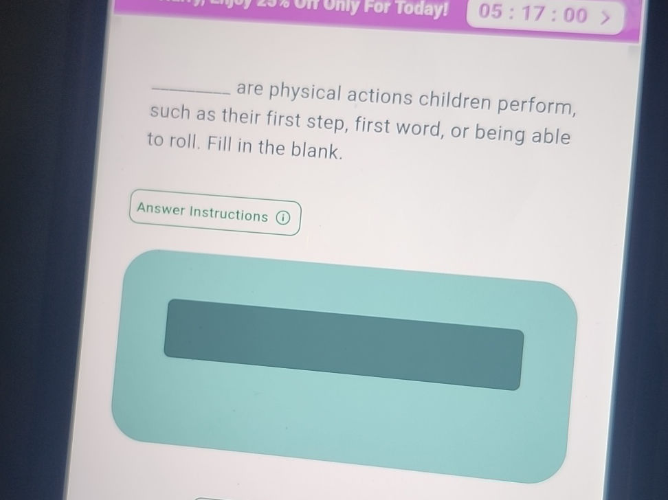 are physical actions children | StudyX