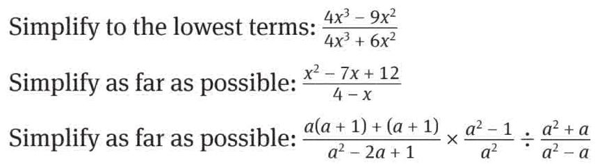 Simplify to the lowest terms: $ {4x^3 - | StudyX