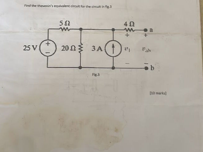 Find the thevenin's equivalent circuit for | StudyX