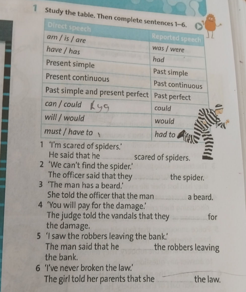Study the table. Then complete sentences | StudyX