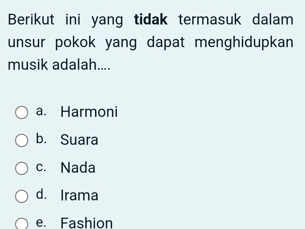 Berikut ini yang tidak termasuk dalam unsur | StudyX