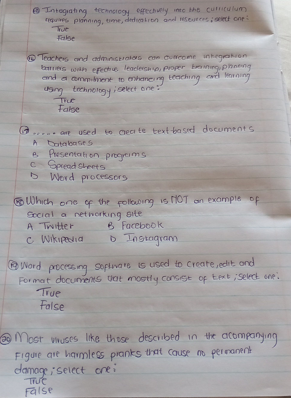 16. Integrating technology effectively into | StudyX