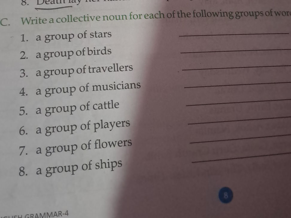 C. Write a collective noun for each of the | StudyX
