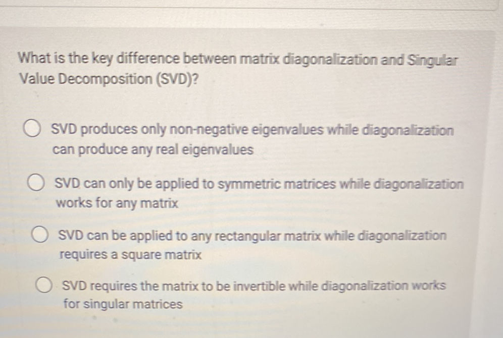 What is the key difference between matrix | StudyX