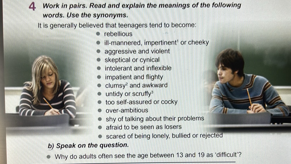 4. Work in pairs. Read and explain the | StudyX