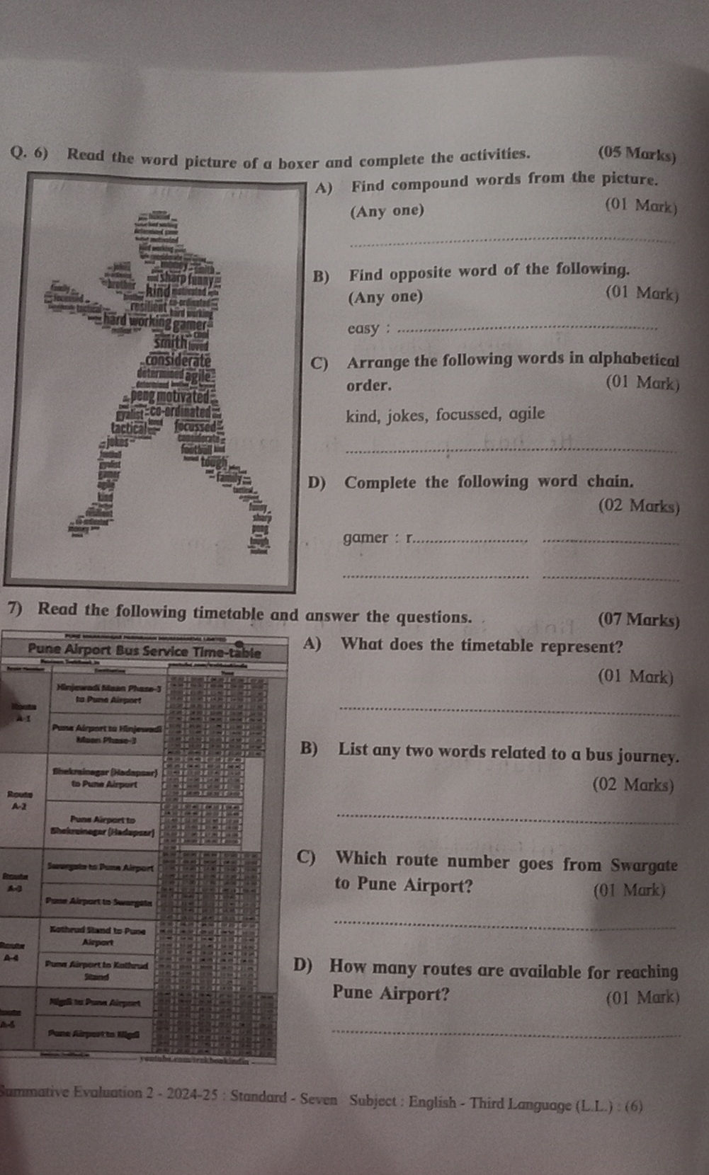 6) Read the word picture of a boxer and | StudyX