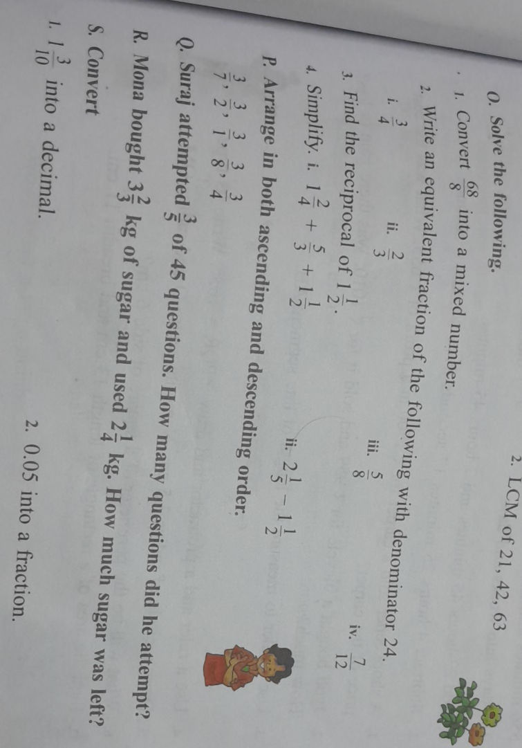 O. Solve the following. 1. Convert $ | StudyX