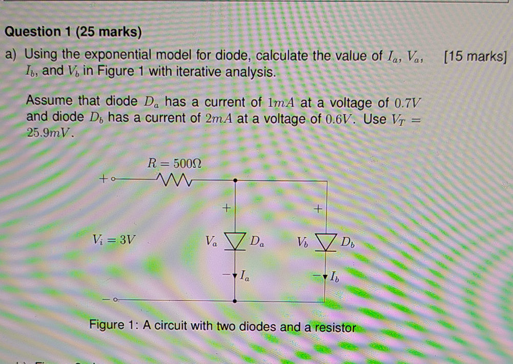 Question 1 (25 marks) a) Using the | StudyX