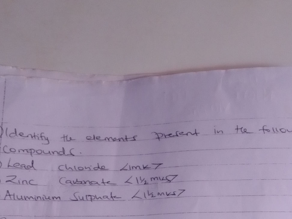 Identify the elements present in the | StudyX