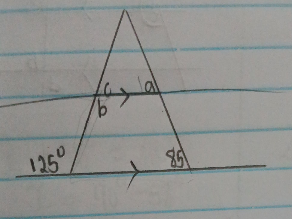 The image shows a triangle with angles | StudyX
