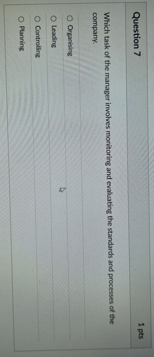 Which task of the manager involves | StudyX