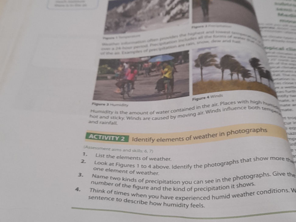 ACTIVITY 2 Identify elements of weather in | StudyX