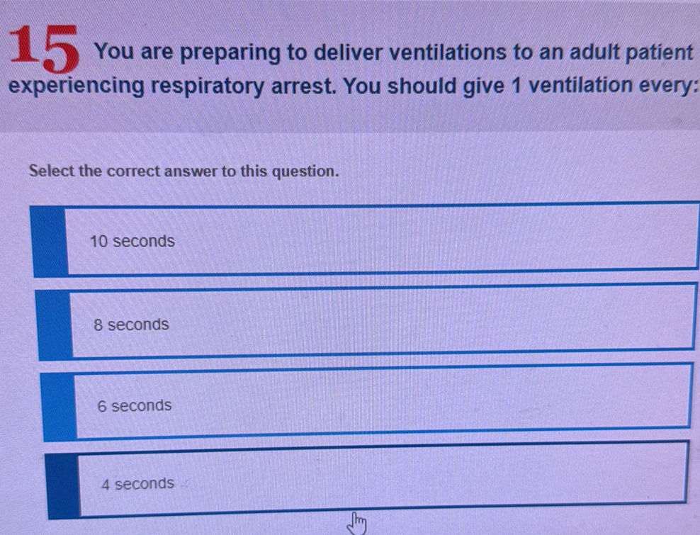 You are preparing to deliver ventilations to