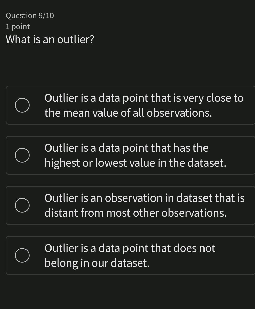 What is an outlier? Outlier is a data point | StudyX