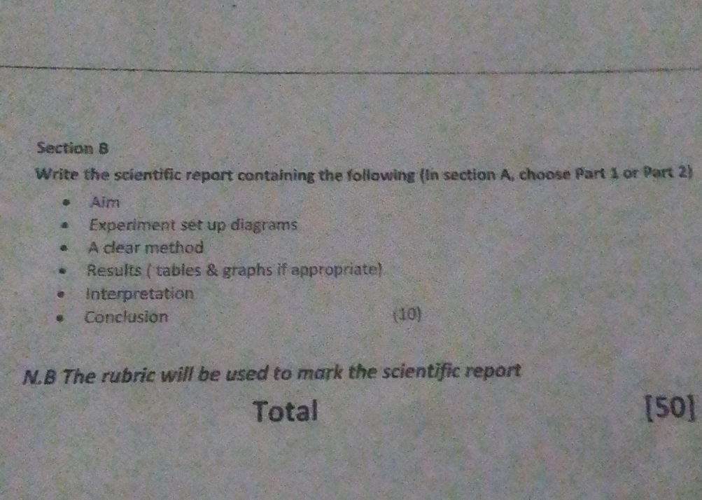 Write the scientific report containing the | StudyX