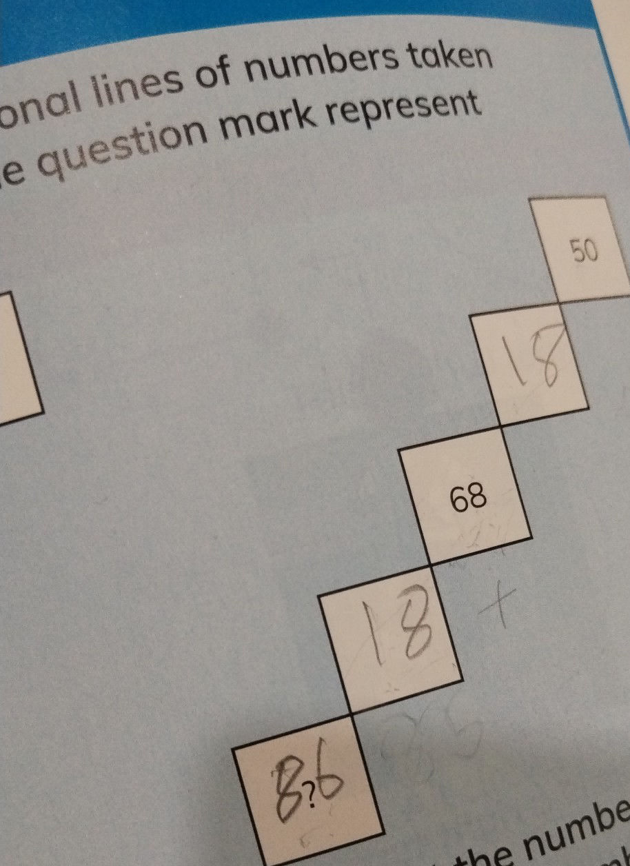onal lines of numbers taken e question mark | StudyX