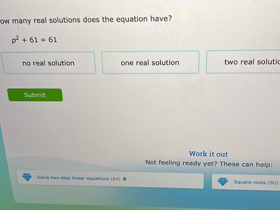 How many real solutions does the equation | StudyX