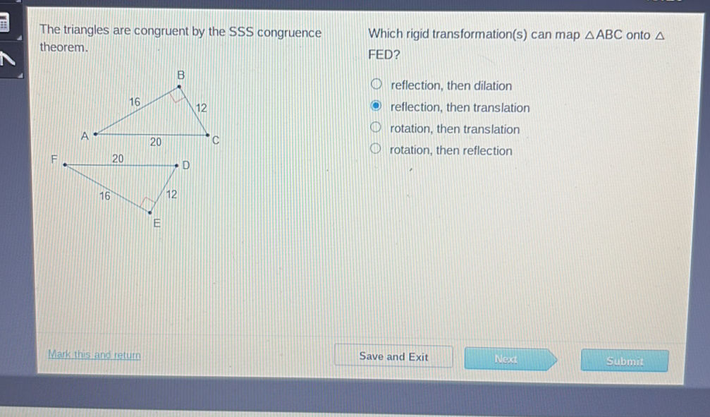 Which rigid transformation(s) can map $ | StudyX