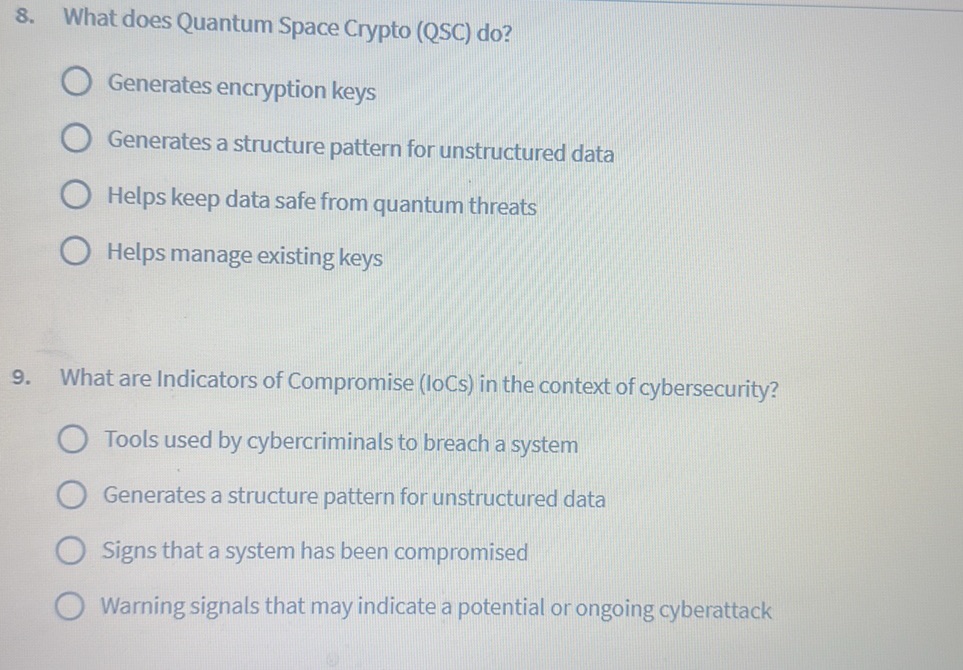 8. What does Quantum Space Crypto (QSC) do? | StudyX
