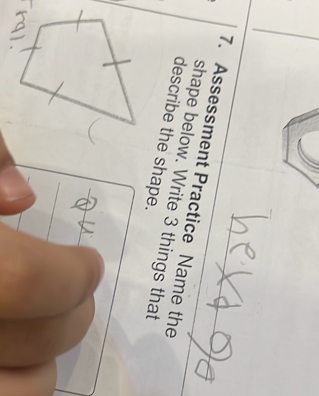 7. Assessment Practice Name the shape below. | StudyX