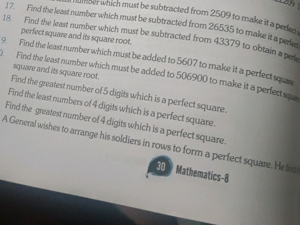 17. Find the least number which must be | StudyX