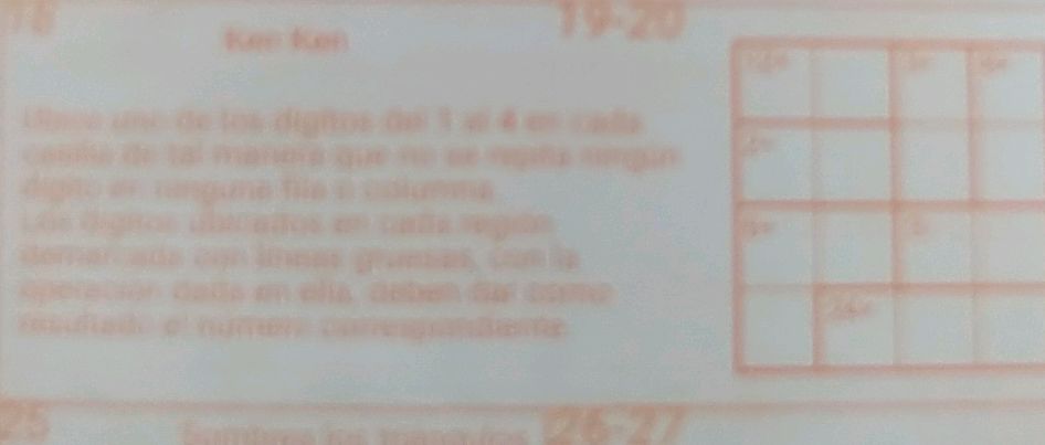 Ken Ken Llena uno de los digitos de 1 a 4 | StudyX