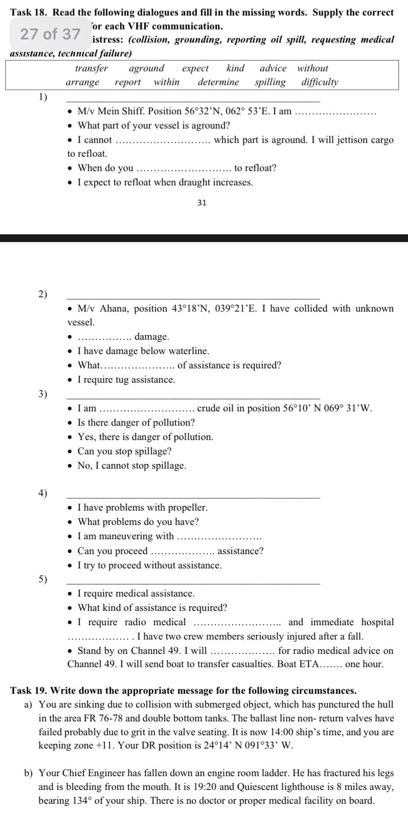 Task 18. Read the following dialogues and | StudyX