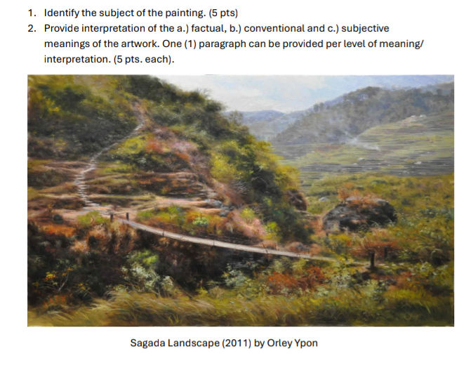 1. Identify the subject of the painting. (5 | StudyX