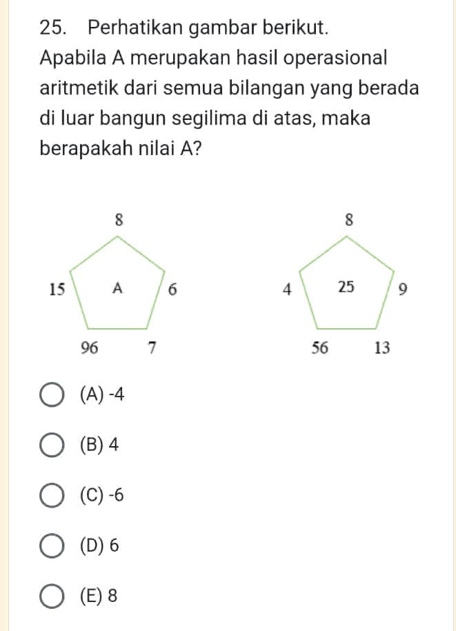 25. Perhatikan gambar berikut. Apabila A | StudyX