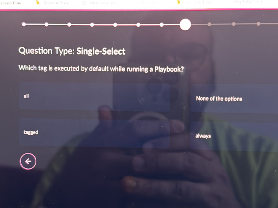 Which tag is executed by default while | StudyX
