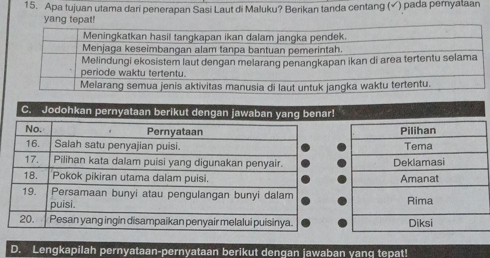 15. Apa tujuan utama dari penerapan Sasi | StudyX