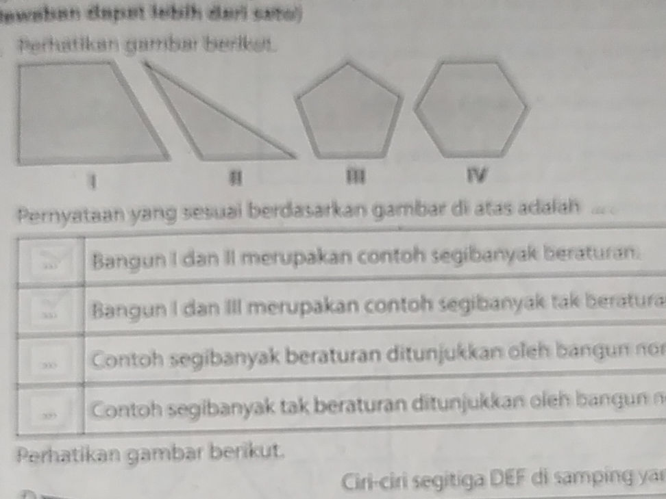 Perhatikan gambar berikut. I II III IV | StudyX