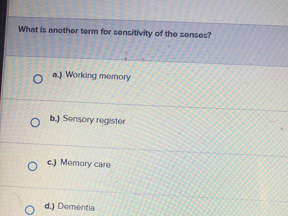 What is another term for sensitivity of the | StudyX