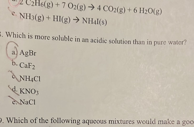 8. Which is more soluble in an acidic | StudyX