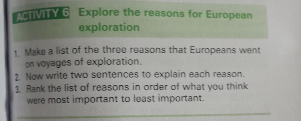 1. Make a list of the three reasons that | StudyX