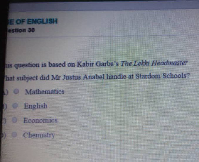 This question is based on Kabir Garba's *The | StudyX