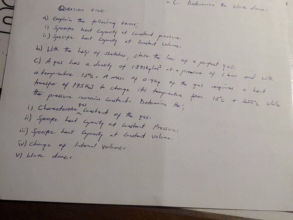 QUESTION FIVE. a) Explain the following | StudyX