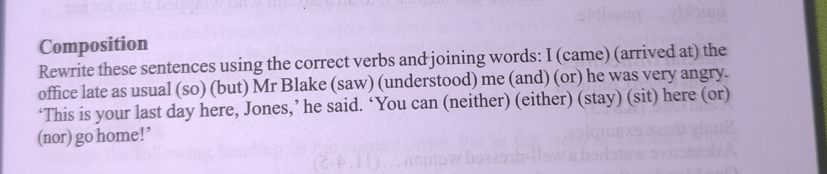 Rewrite these sentences using the correct | StudyX