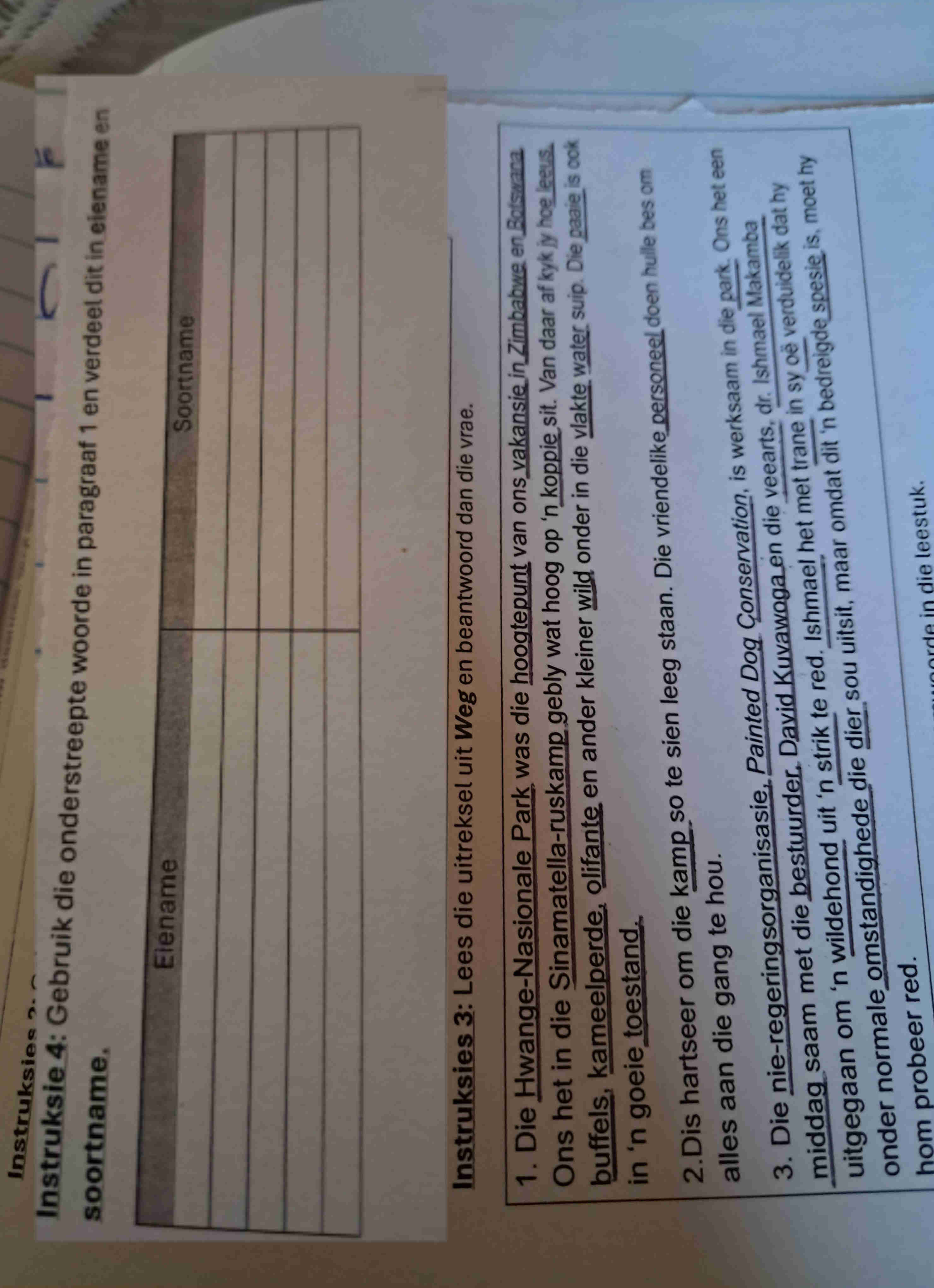 Instruksies 2. Instruksie 4: Gebruik die | StudyX