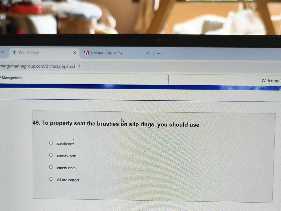 49. To properly seat the brushes on slip | StudyX
