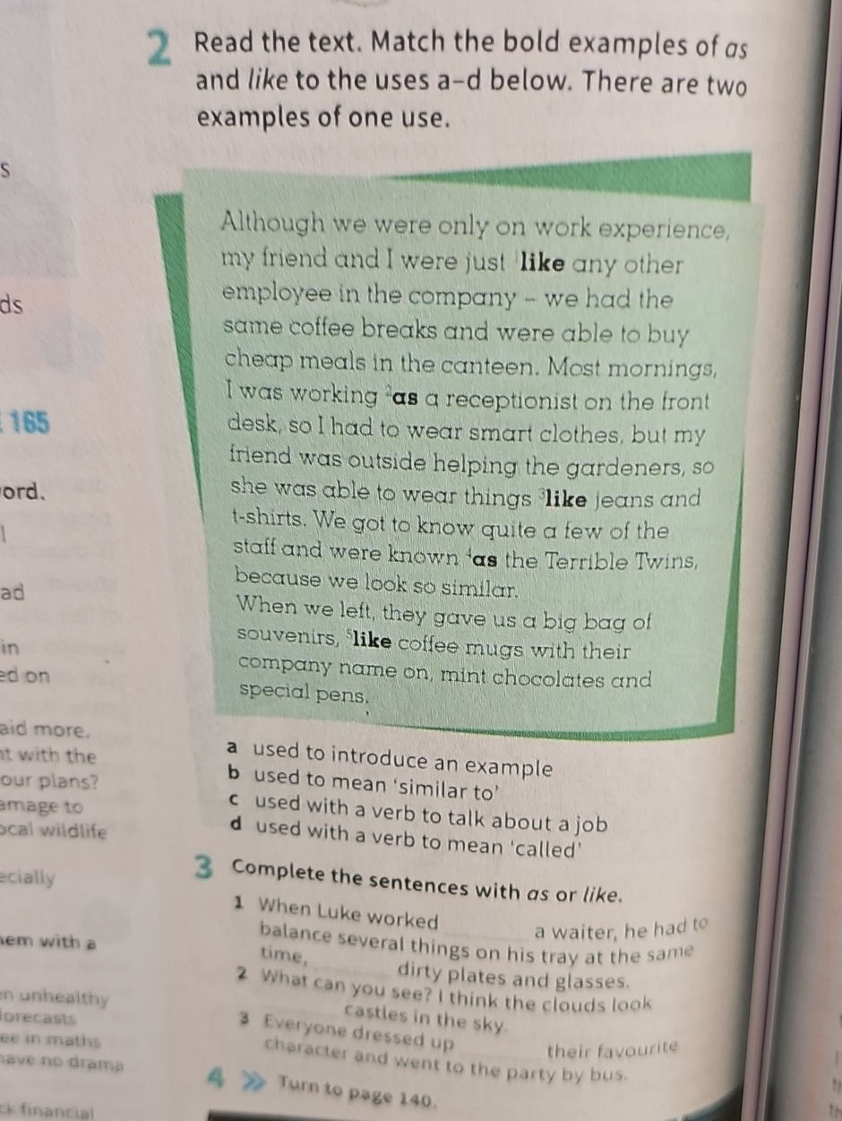 2 Read the text. Match the bold examples of | StudyX