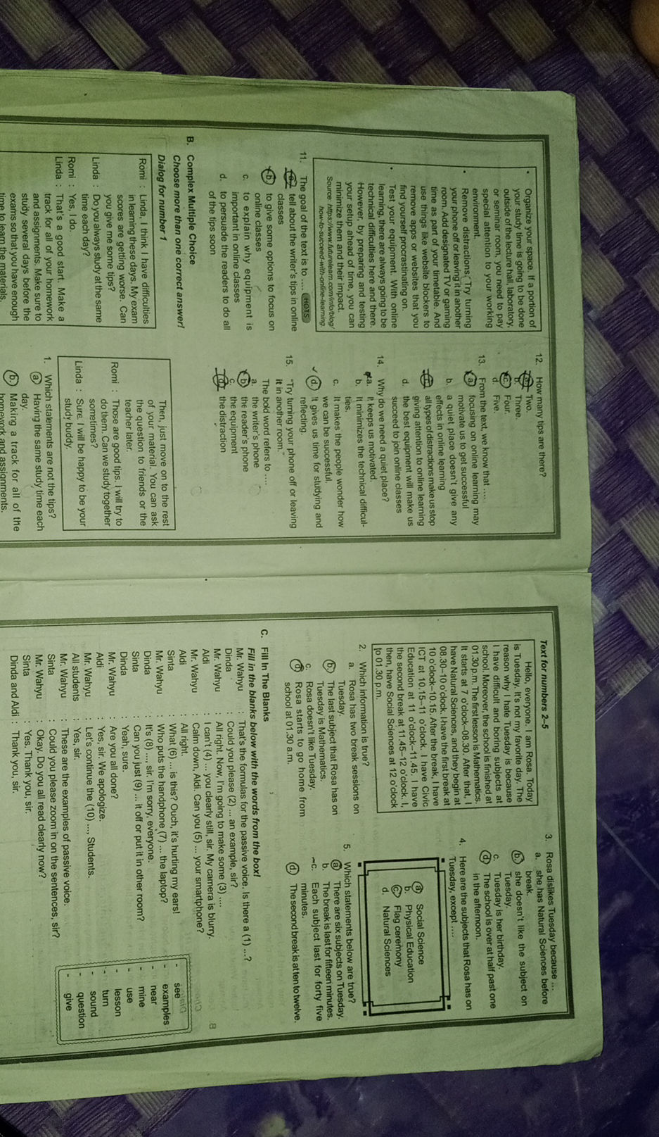 B. Complex Multiple Choice Choose more than | StudyX