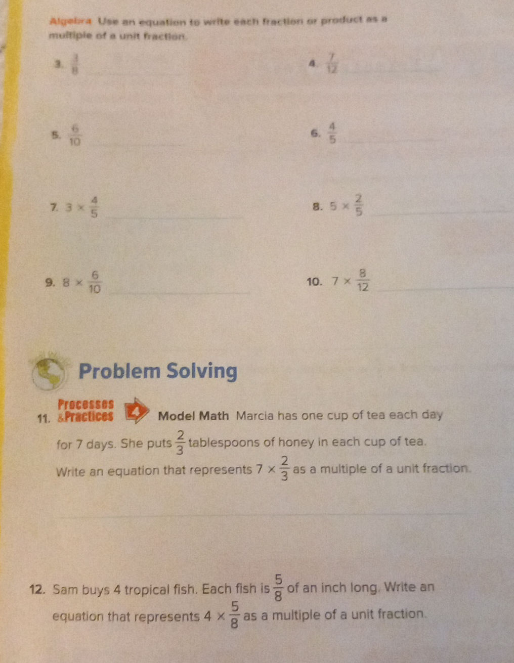 Use an equation to write each fraction or | StudyX